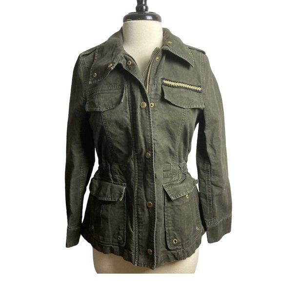 H&M | Jackets & Coats | Hm Green Utility Cargo Jacket 6 | Poshmark